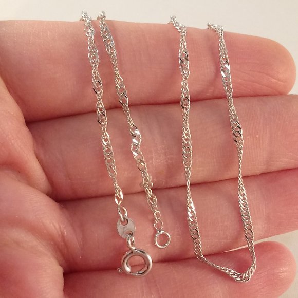 Jewelry | 18k White Gold Filled Silver Chain Elegant Sparkling Water ...